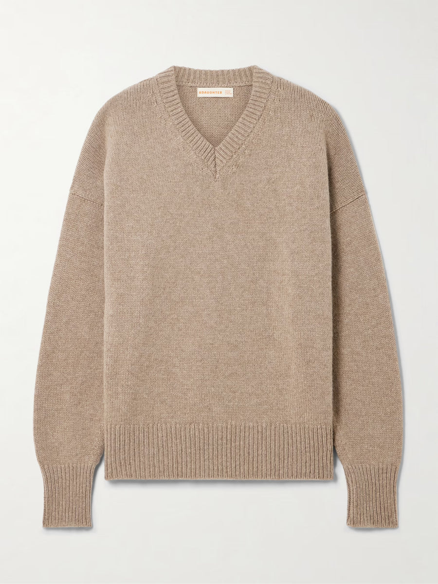 &DAUGHTER BALLA SLOUCH V NECK IN OAT – Daughter of the Mountain